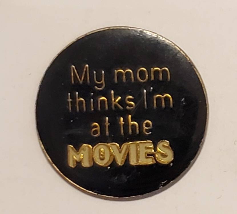 Vintage Enamel Pins // Kids Pins // My Mom Thinks I'm at the Movies ...