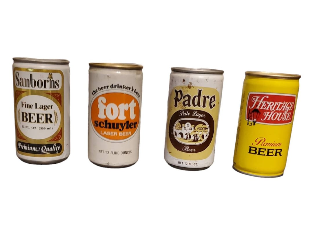 Vintage Beer Can Lot // Lot of 4 // Rusty Dusty Old Cans // Decor ...