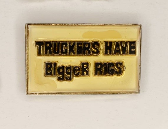 Vintage Enamel Trucker Pins // Retro Big Rig Pins // … - Gem