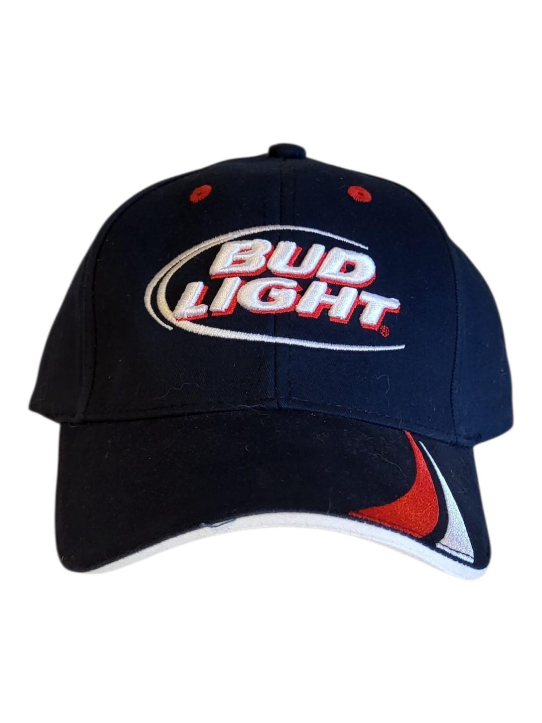 Bud Light Baseball Cap – Bio-domes Headgear – Navy Blue Embroidered Hat ...