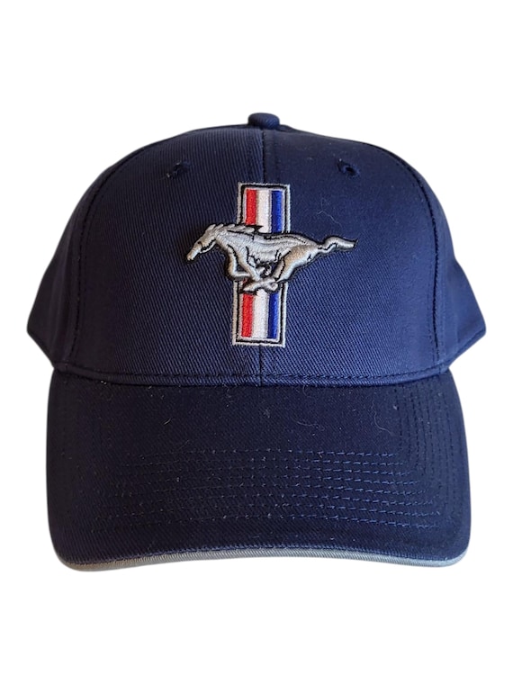 Ford Mustang Logo Hat – Navy Blue Embroidered Basebal… - Gem
