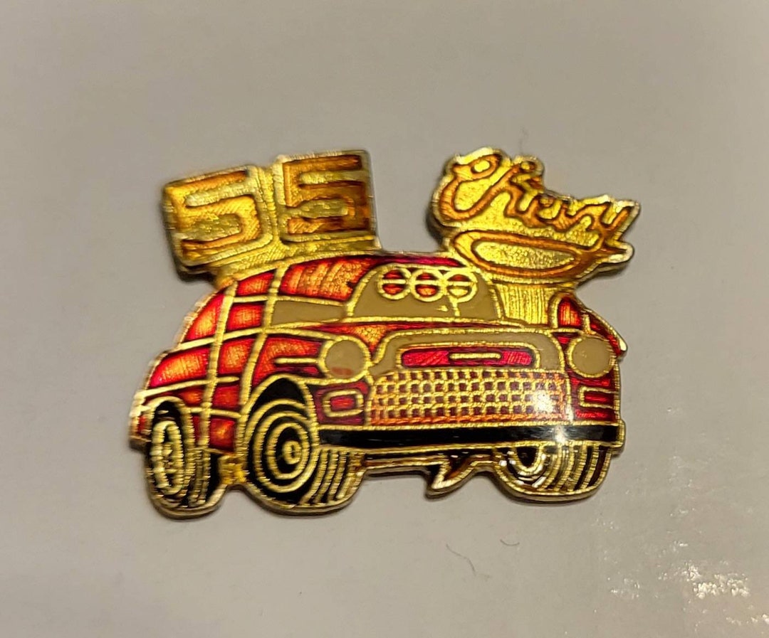 Vintage Enamel Pins // Set of 1 // 1955 Chevy Classic Car // Antique Classic Car // True Vintage ...