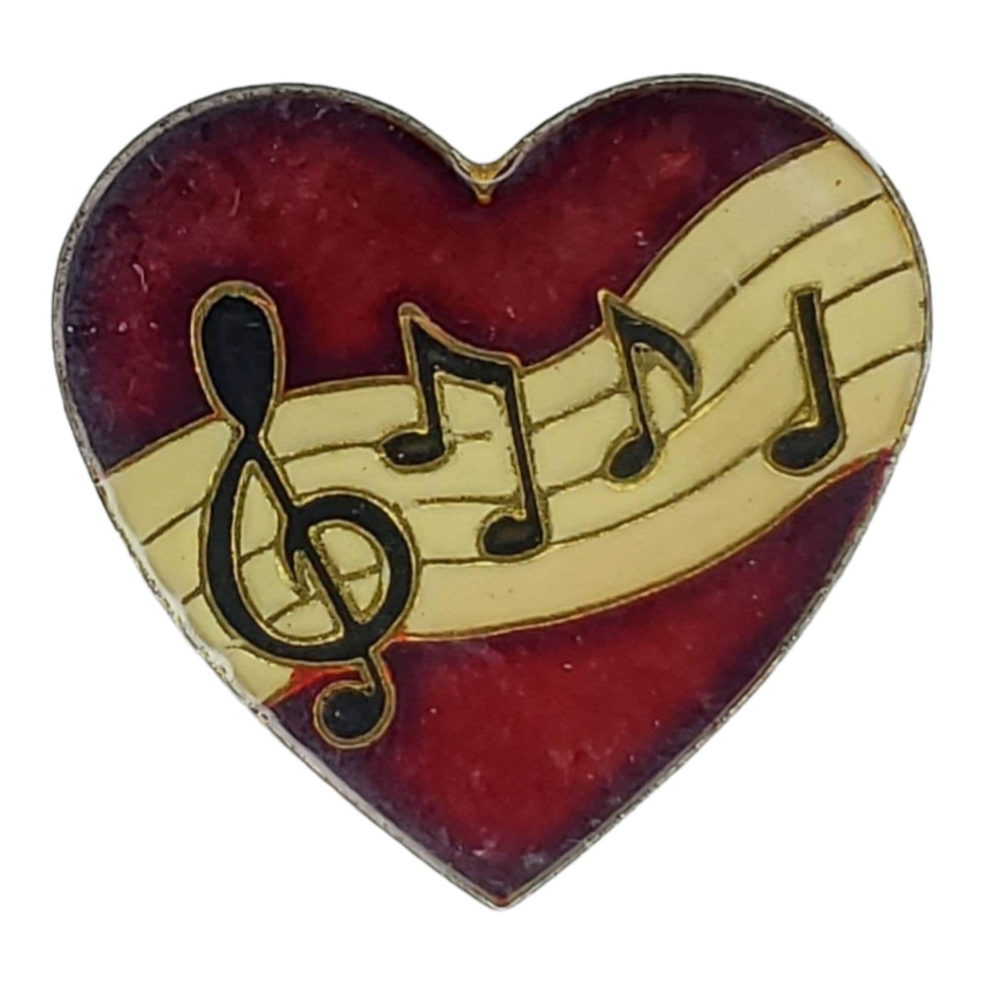 Vintage Enamel Music Pins // Music Notes // I Love Music // True ...