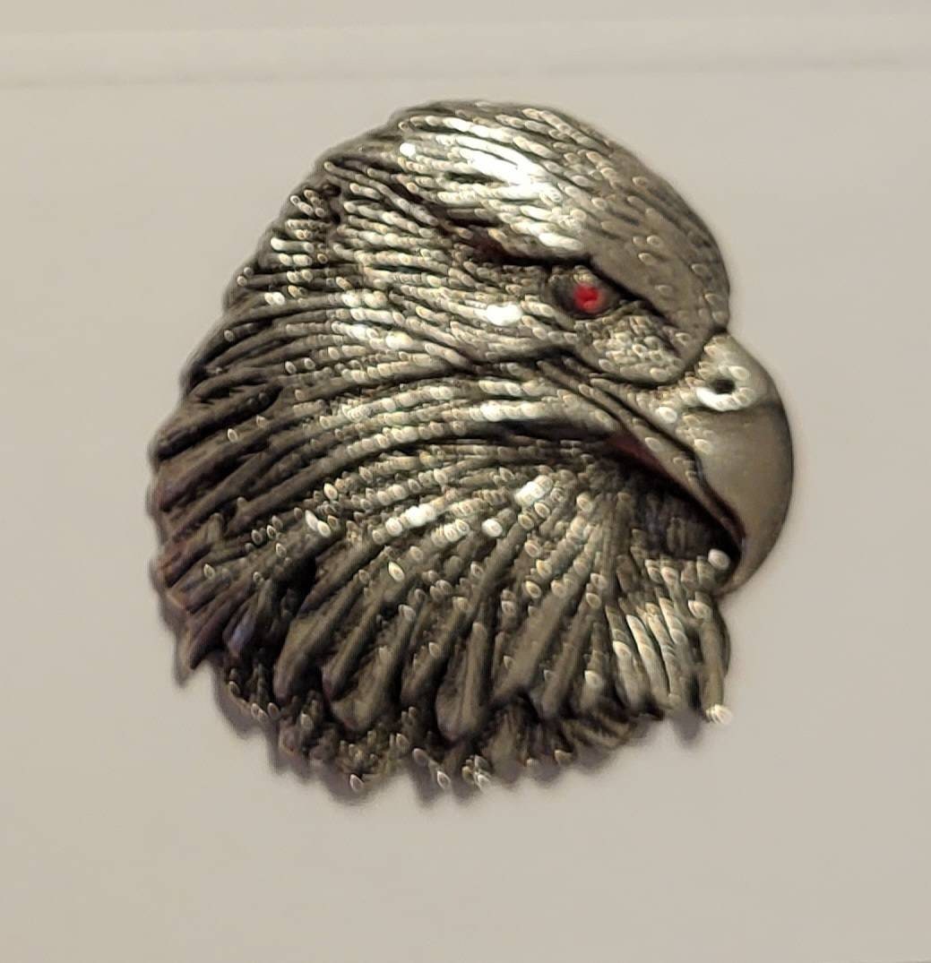 Vintage Enamel Pins // Set of 4 // Bald Eagle Lapel Pins // Motorcycle ...