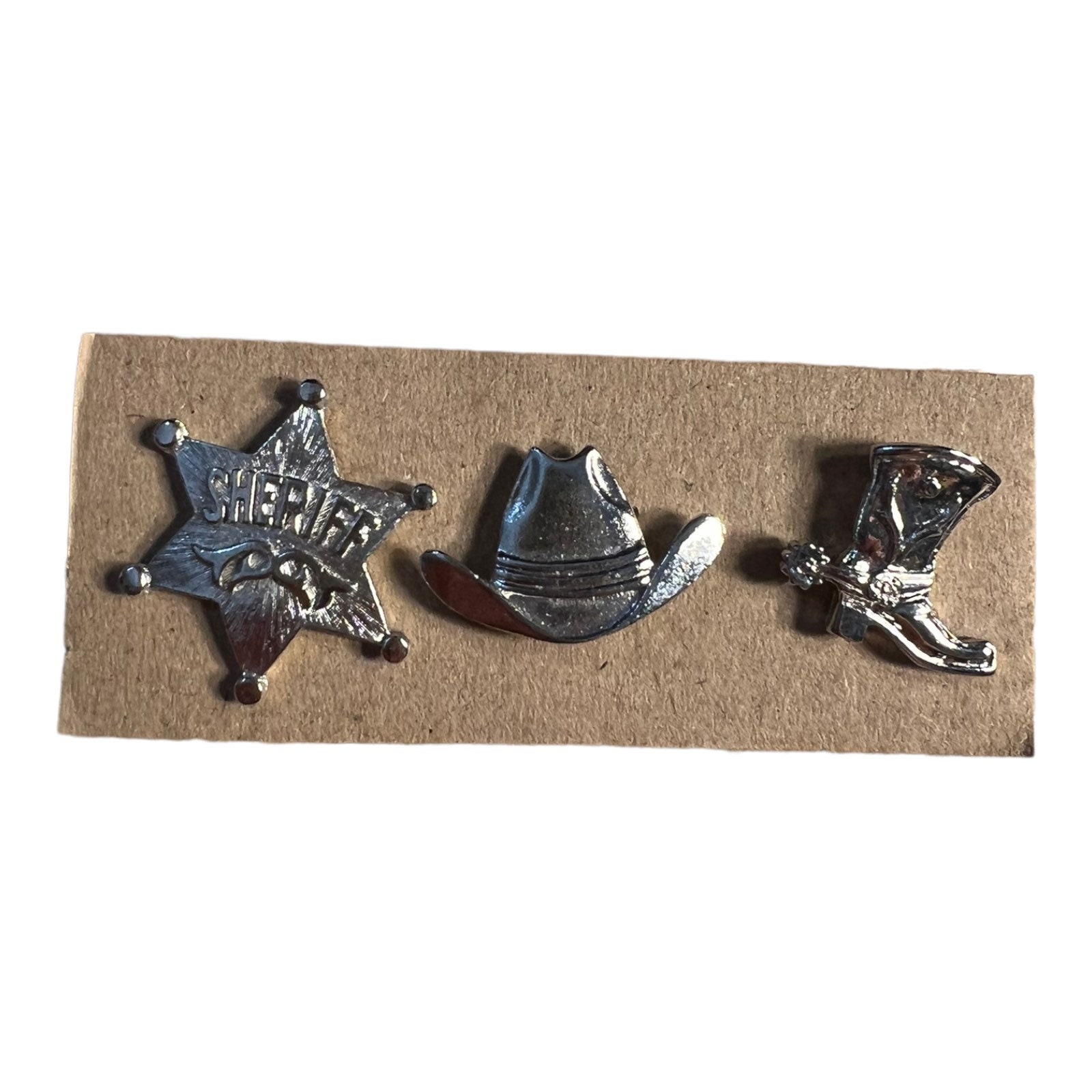 Vintage Enamel Pins // Lot of 3 // Western Cowboy Themed // Color is ...