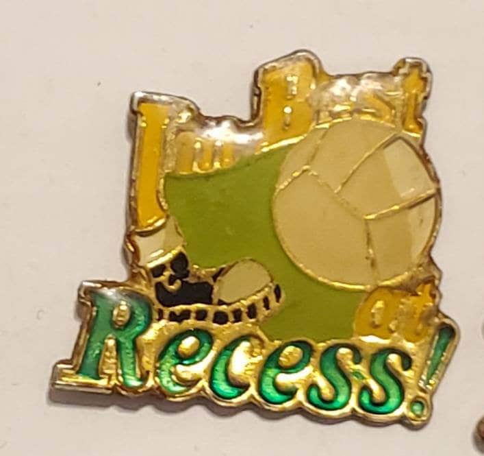 Vintage Enamel Pins // Kids Pins // My Mom Thinks I'm at the Movies // Recess // Football ...