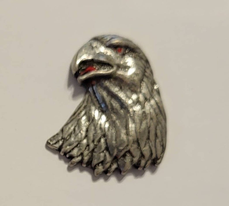 Vintage Enamel Pins // Set of 4 // Bald Eagle Lapel Pins // Motorcycle ...