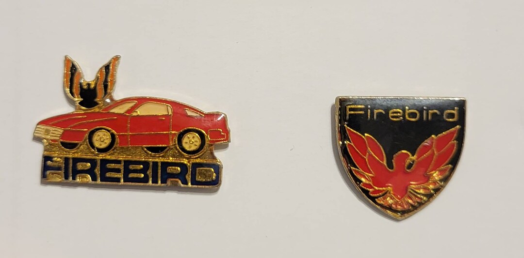 Vintage Enamel Pins // Set of 2 // Classic Pontiac Firebird Vintage ...