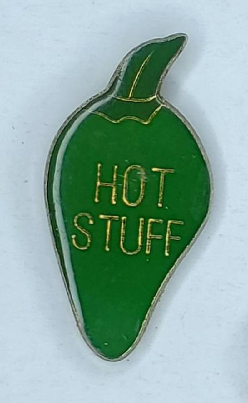 Vintage Enamel Pins // Hot Stuff Peppers // Jalapeño // Chili // If It Feels Good Do It / Cowboy ...