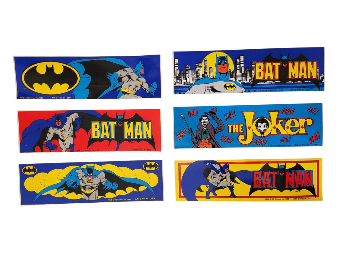 Vintage 1982 Batman & Joker Sticker Set of 6 – DC Comics Retro ...