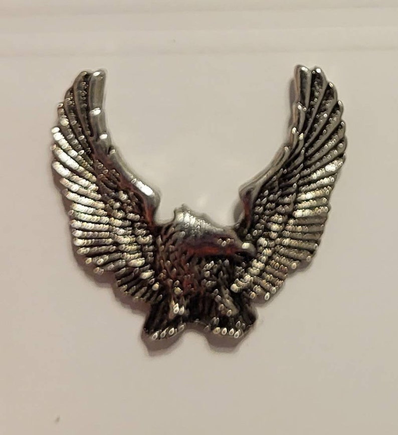 Vintage Enamel Pins // Set of 4 // Bald Eagle Lapel Pins // Motorcycle ...