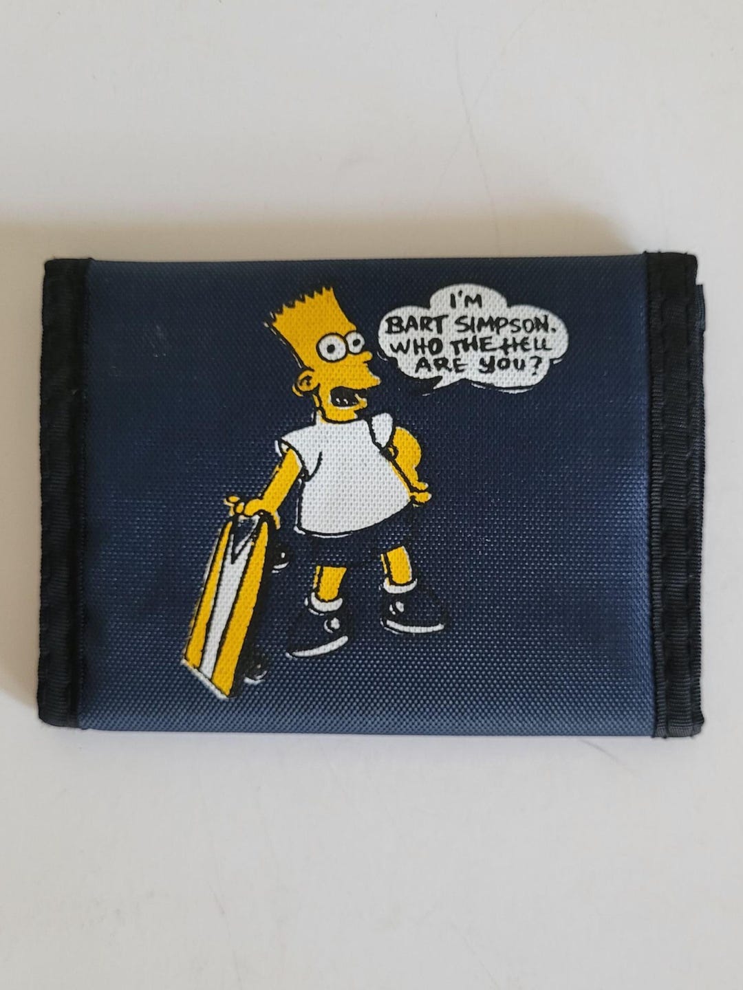 Vintage Bart Simpson Wallet – Retro 90s Cartoon Nylon Trifold // the ...