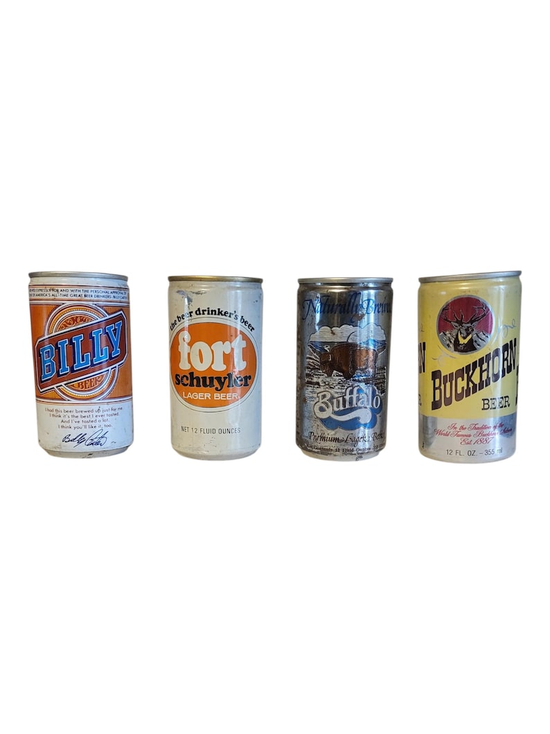 Vintage Beer Can Collection (set of 4) – Billy Beer, Fort Schuyler ...