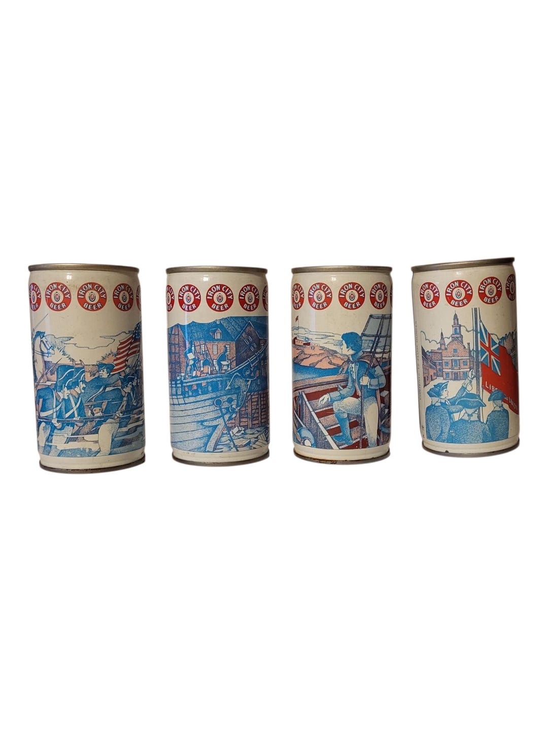 Vintage Iron City Beer Cans Set (4) – Bicentennial Series 1776 ...