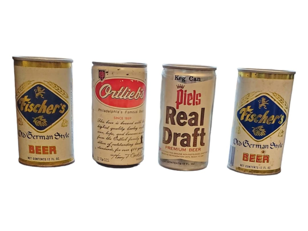 Vintage Beer Can Lot // Lot of 4 // Rusty Dusty Old Cans // Decor ...