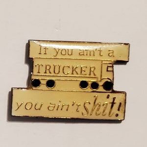 Vintage Enamel Trucker Pins // Retro Big Rig Pins // Semi Truck Trailer ...