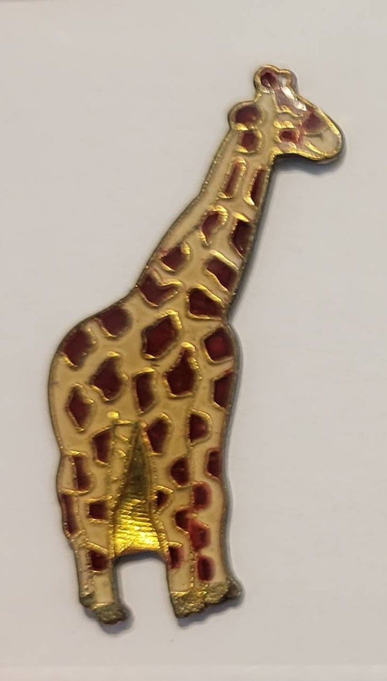 Vintage Enamel Wildlife Pins // Cougar Panther Big Cat / Giraffe ...