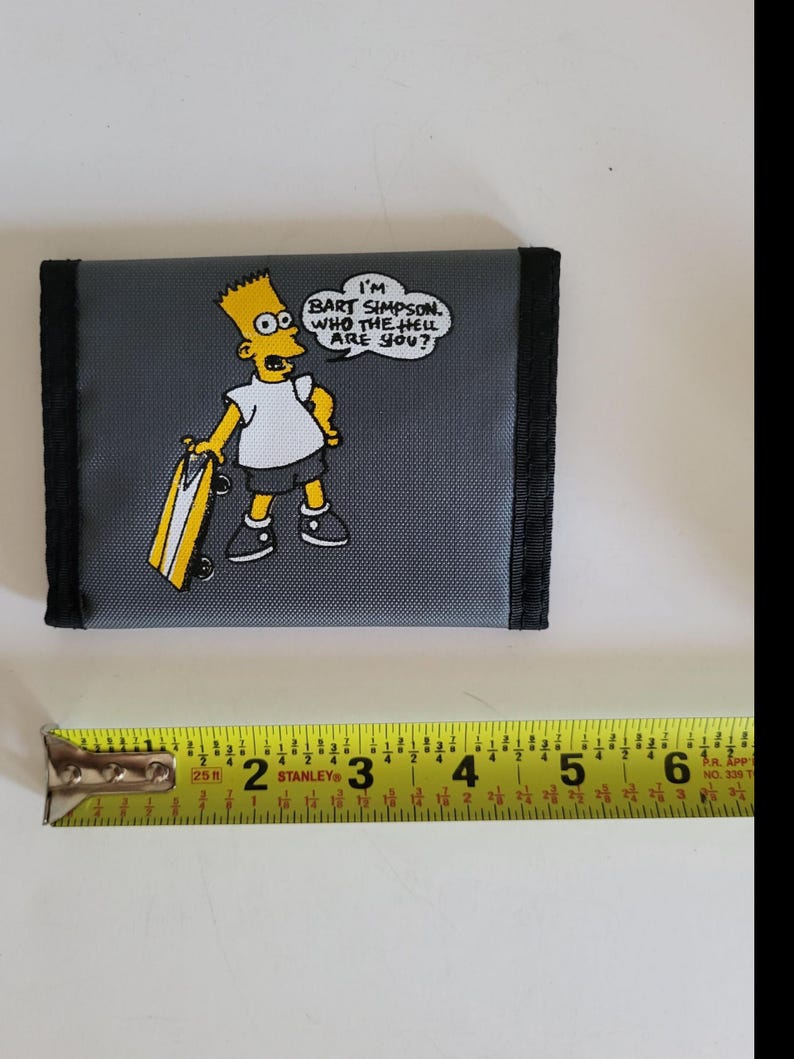 Vintage Bart Simpson Wallet – Retro 90s Cartoon Nylon Trifold // the ...