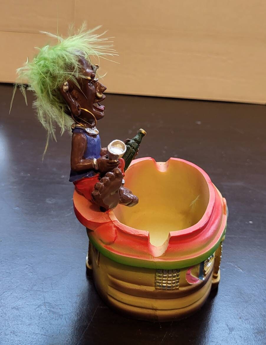 Vintage Rasta Ashtray // Smoking Ashtray // Rasta Jamaican Funny Weed ...