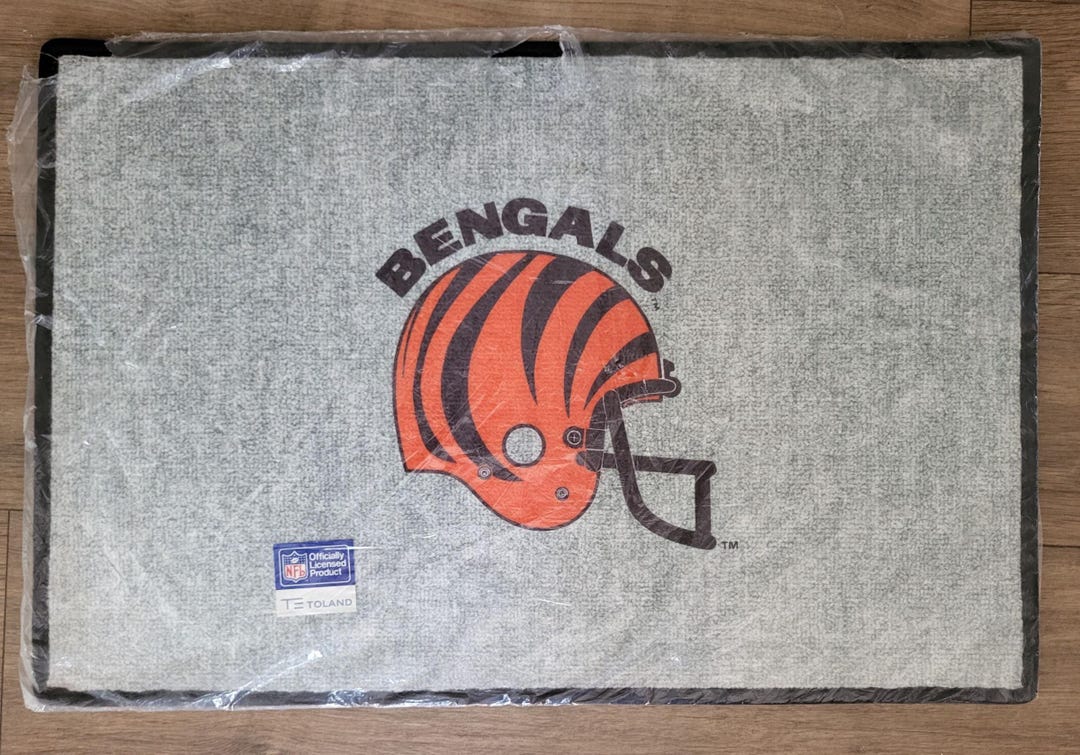Vintage 90s Cincinnati Bengals NFL Door Mat // Throwback Retro Door Rug ...