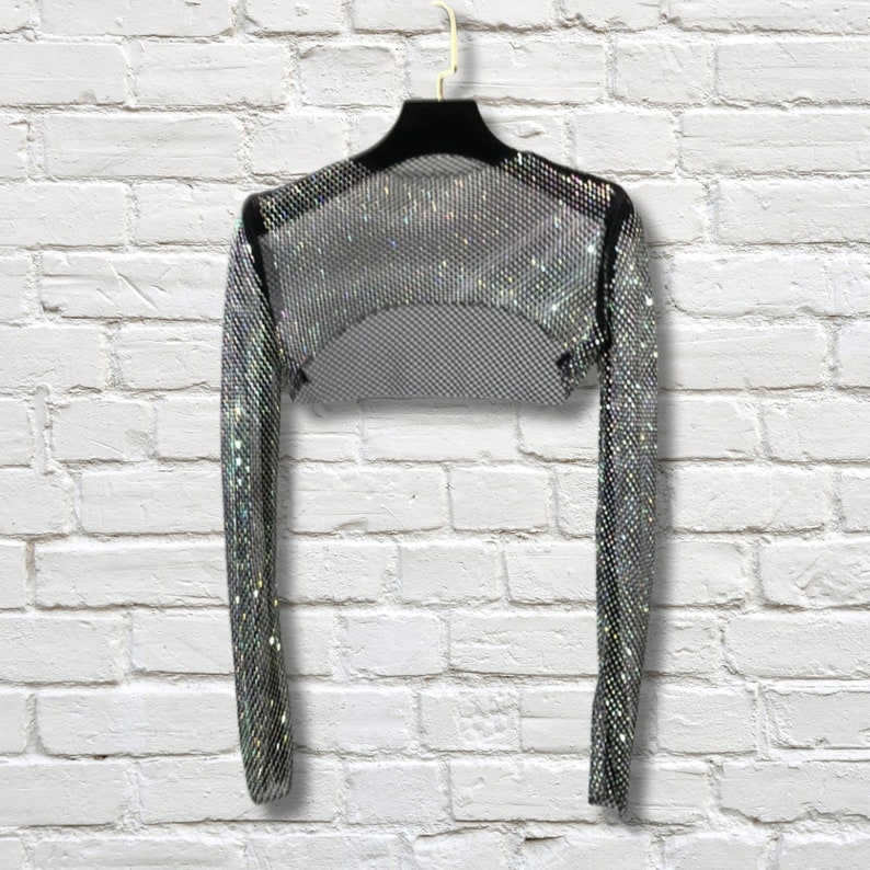 Cropped Rhinestone Top, Festival Top, Cropped Top, Bling Glam ...