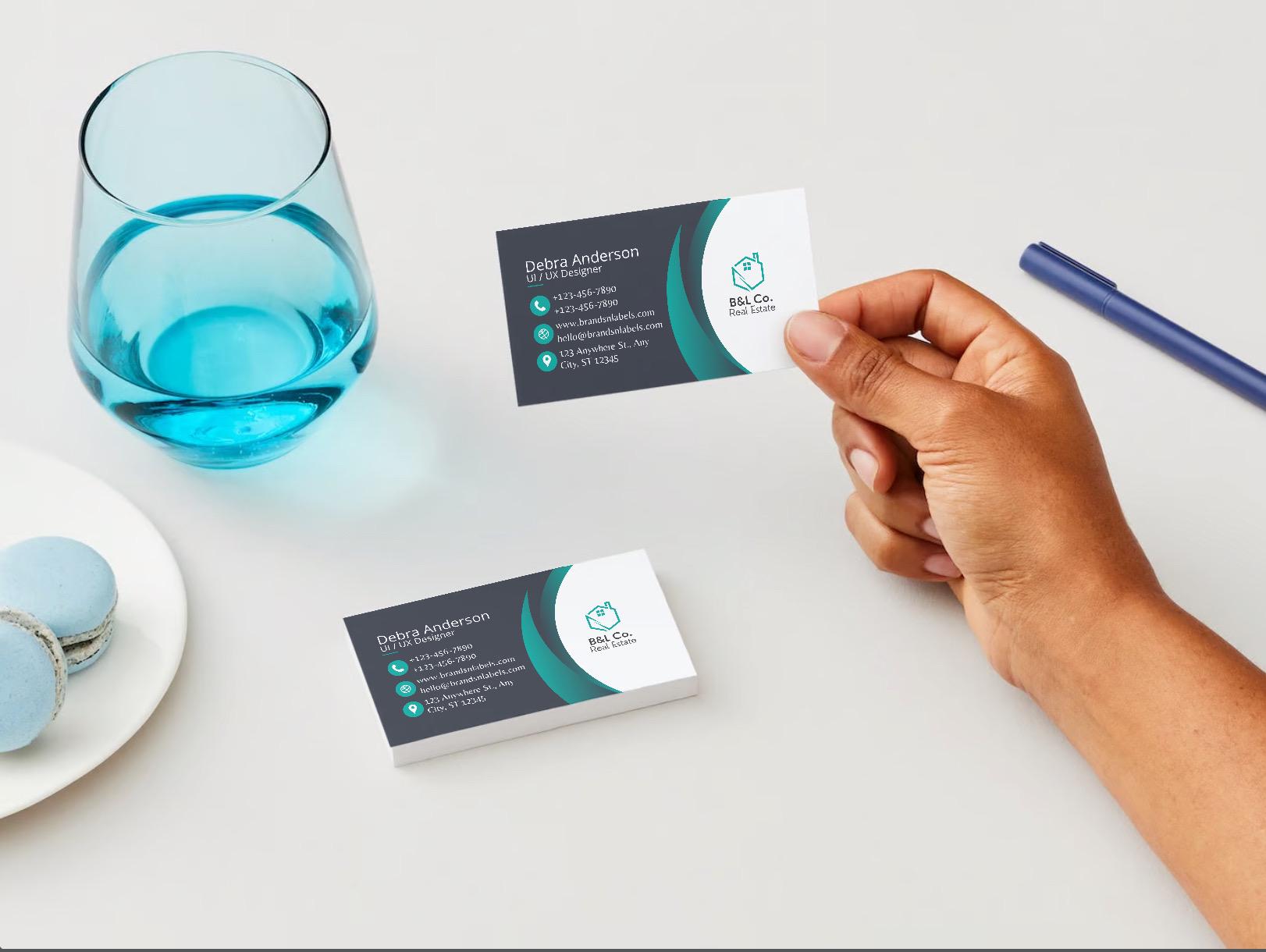 Editable Business Card Digital Canva Template, Visiting Cards, UX Ui ...