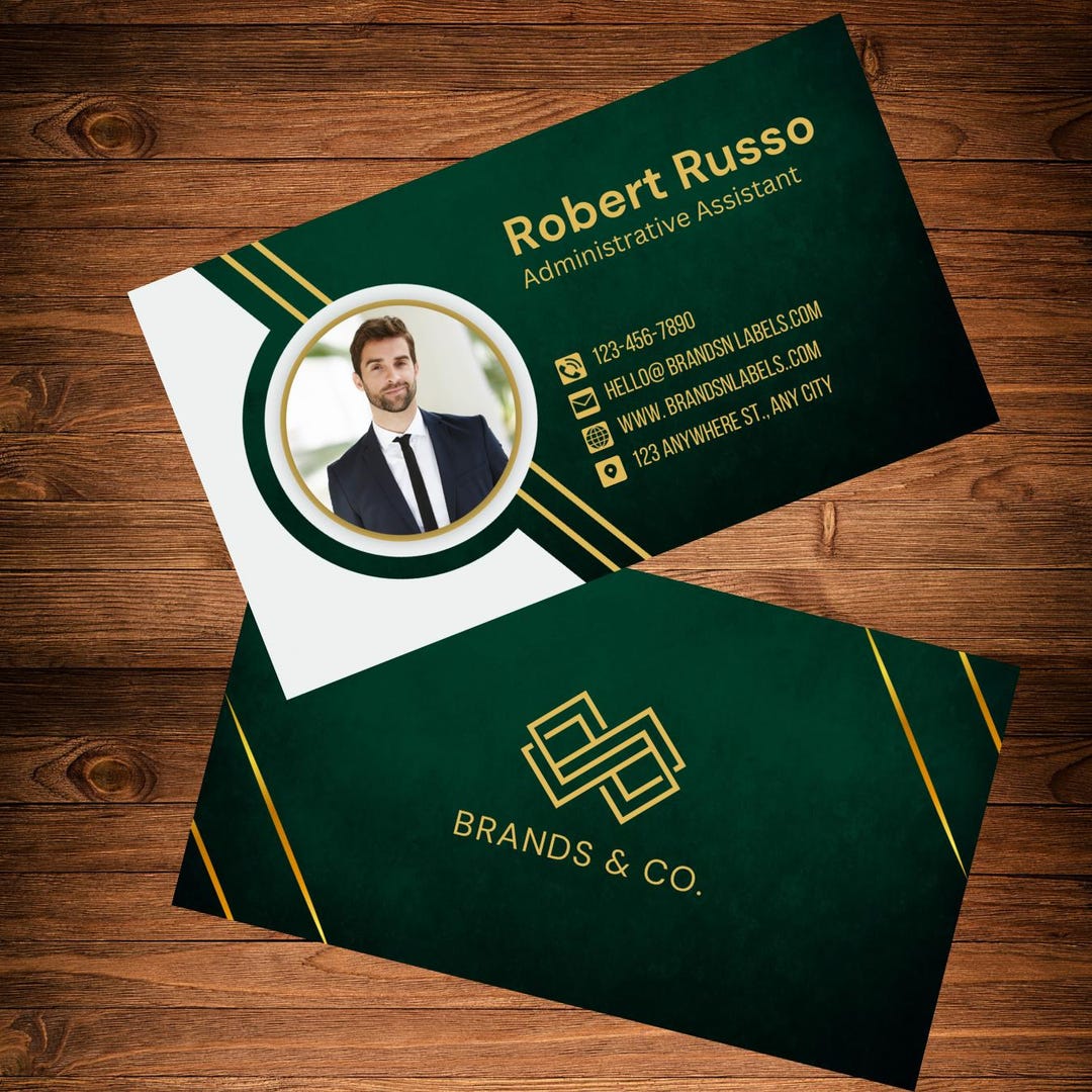 Editable Business Card Digital Canva Template, Visiting Cards ...