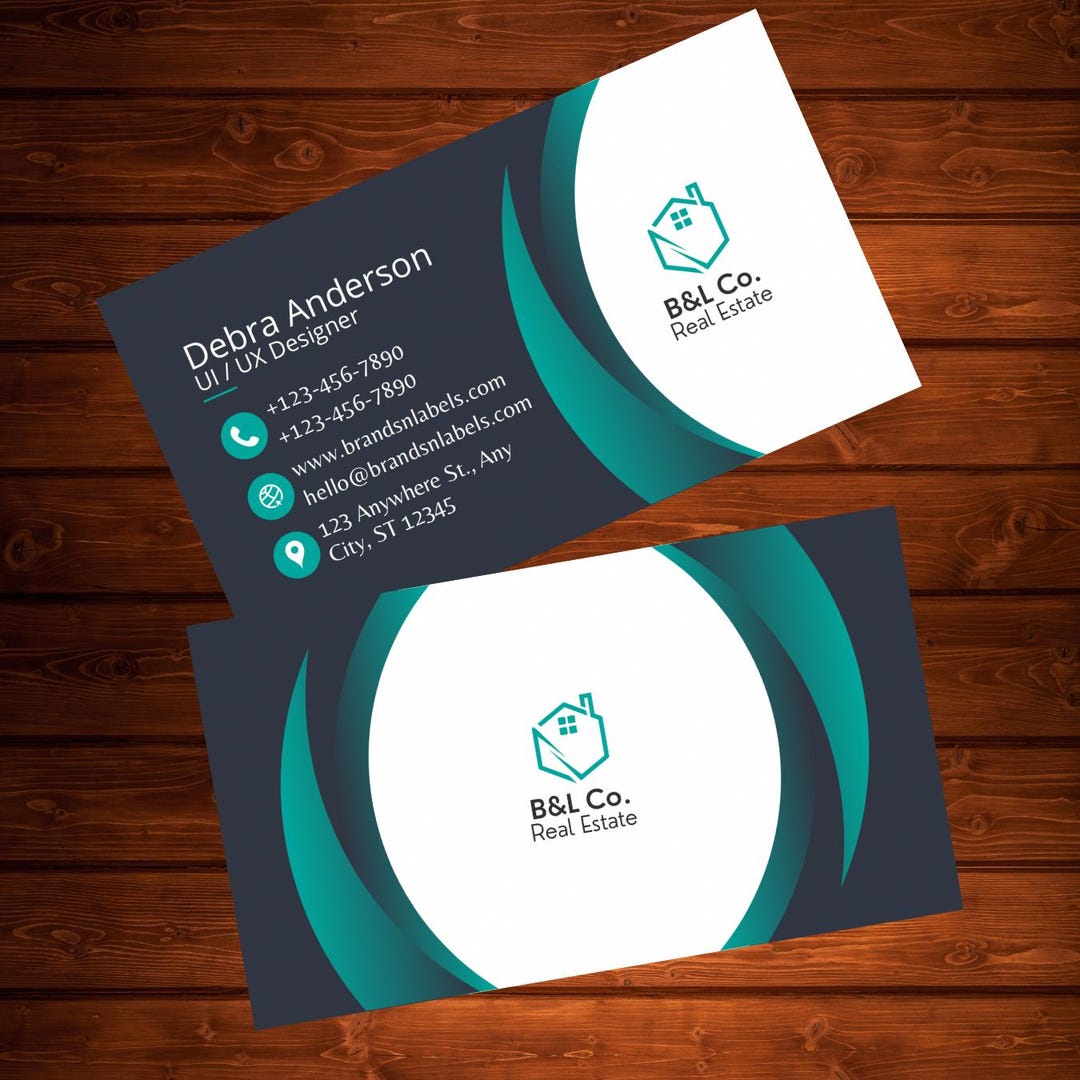 Editable Business Card Digital Canva Template, Visiting Cards, UX Ui ...
