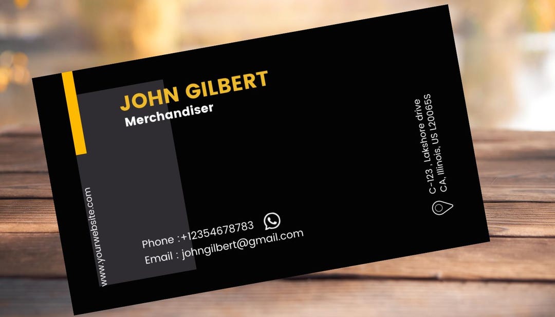 Editable Business Card Digital Template, Visiting Cards, Sales ...