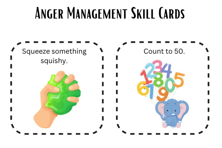Anger Management Skill Cards for Kids. - Etsy