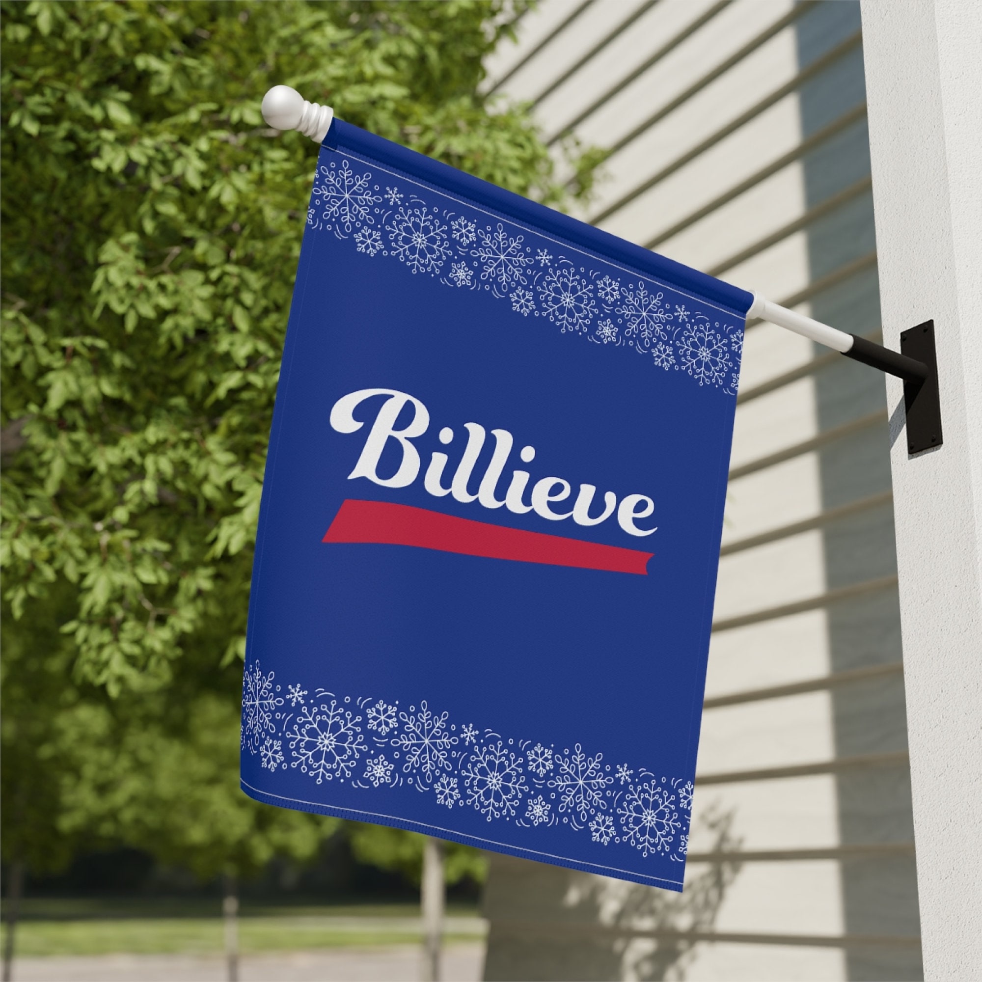 Buffalo 'billieve' Christmas House Banner - Double-sided - Etsy