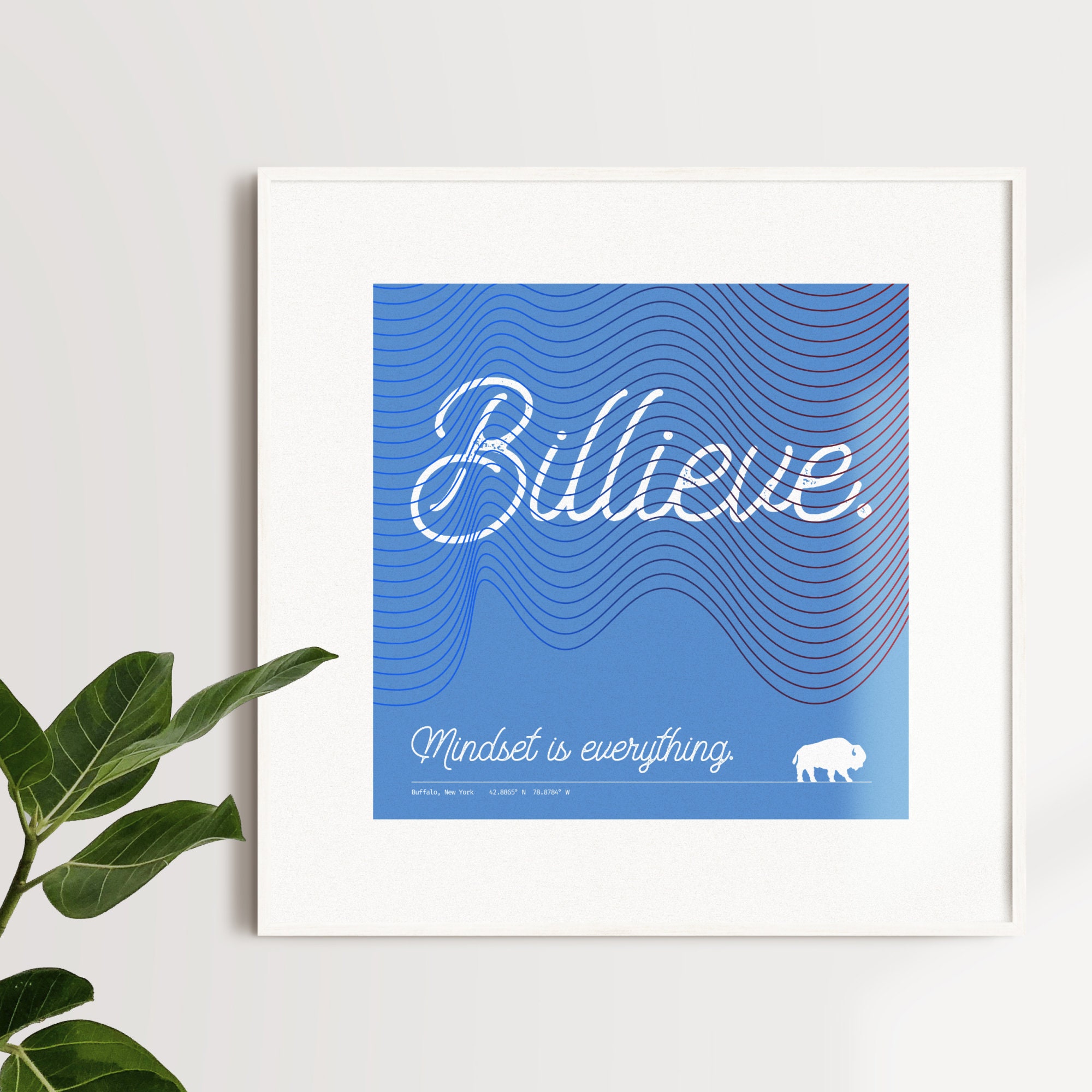 Buffalo Billieve Poster Bills Billiever Mindset Buffalo - Etsy