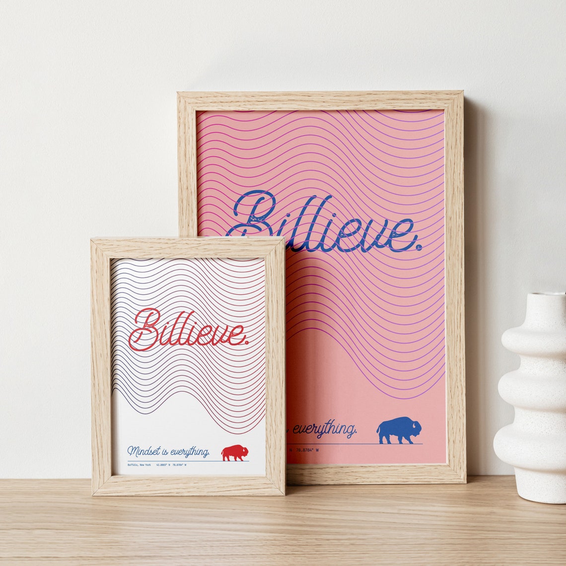Buffalo Billieve Poster Bills Billiever Mindset Buffalo - Etsy