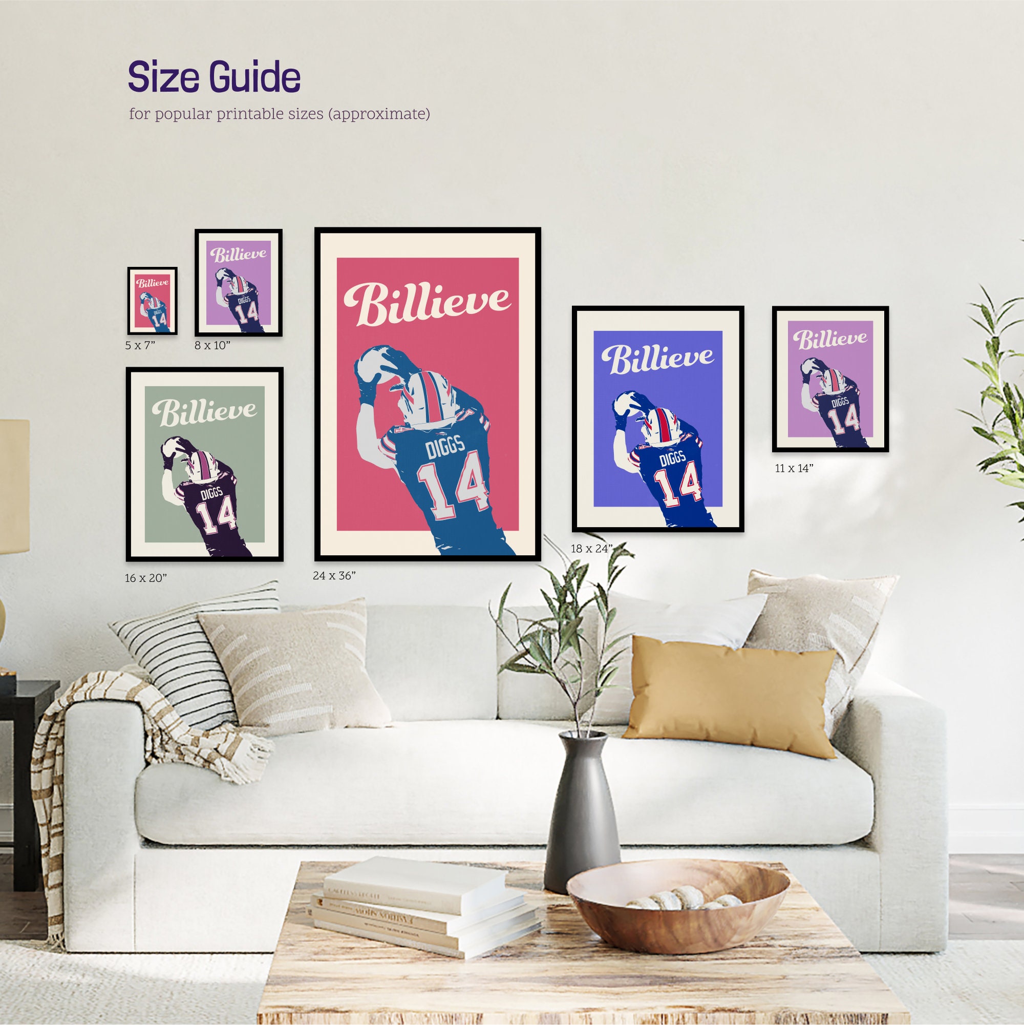 Stefon Diggs Printable Poster Bills Art Poster Buffalo Diggs - Etsy