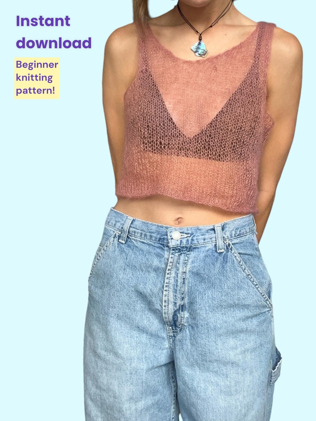 Beginner Friendly Mohair Silk Knitting Pattern, Gift for Daughter - Etsy