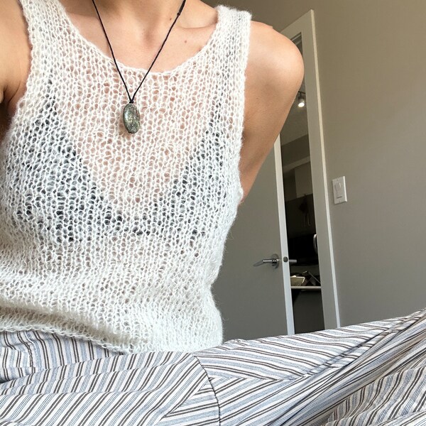 Hand Knit Tank Top - Etsy