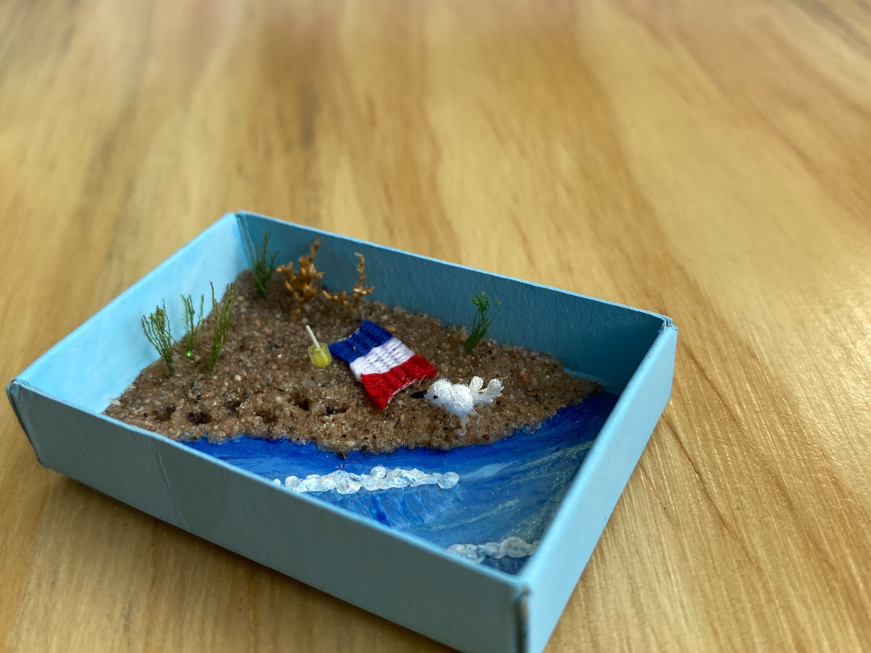 Matchbox Scene Beach Scene With Shorebird - Etsy