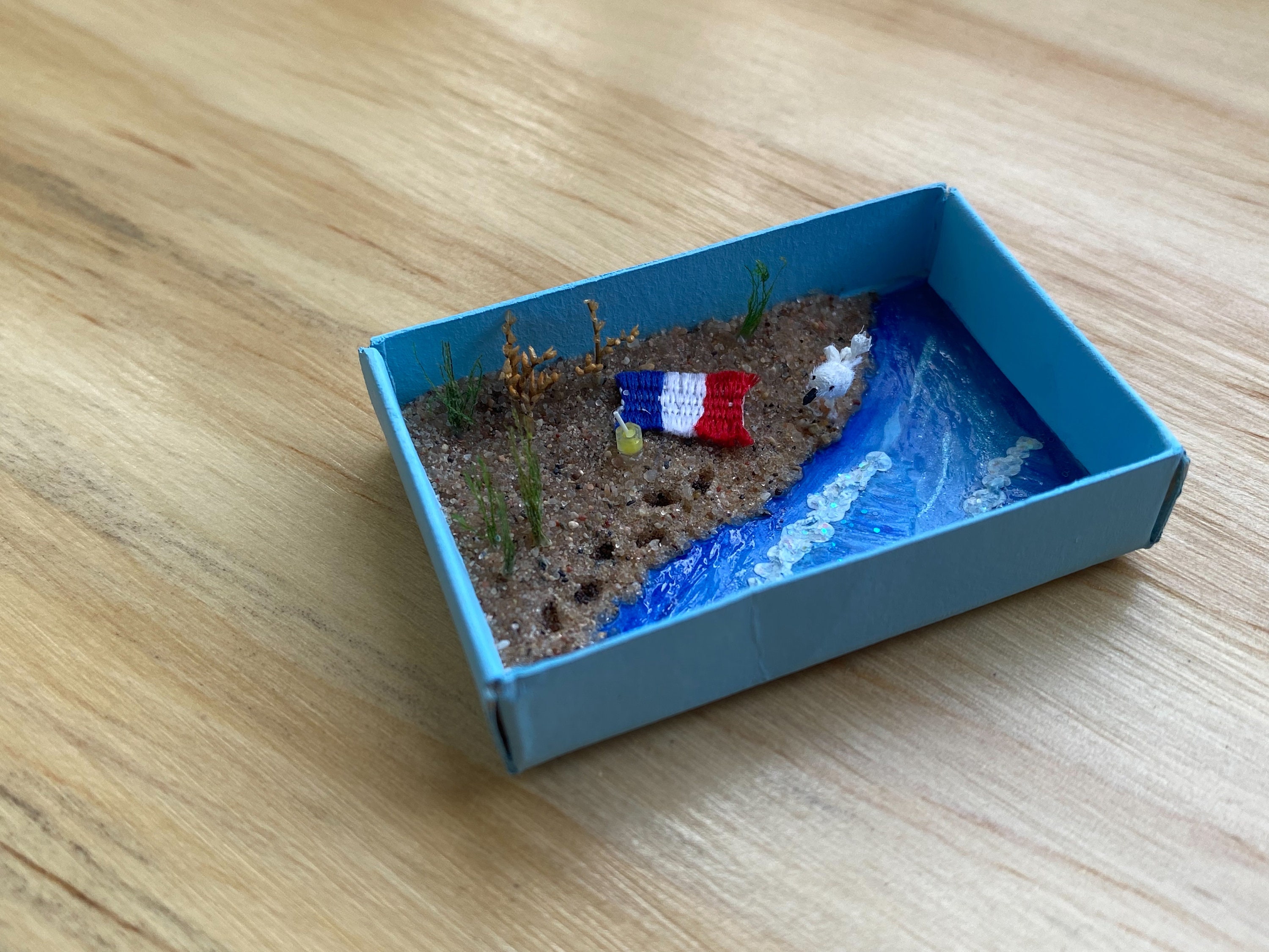 Matchbox Scene Beach Scene With Shorebird - Etsy