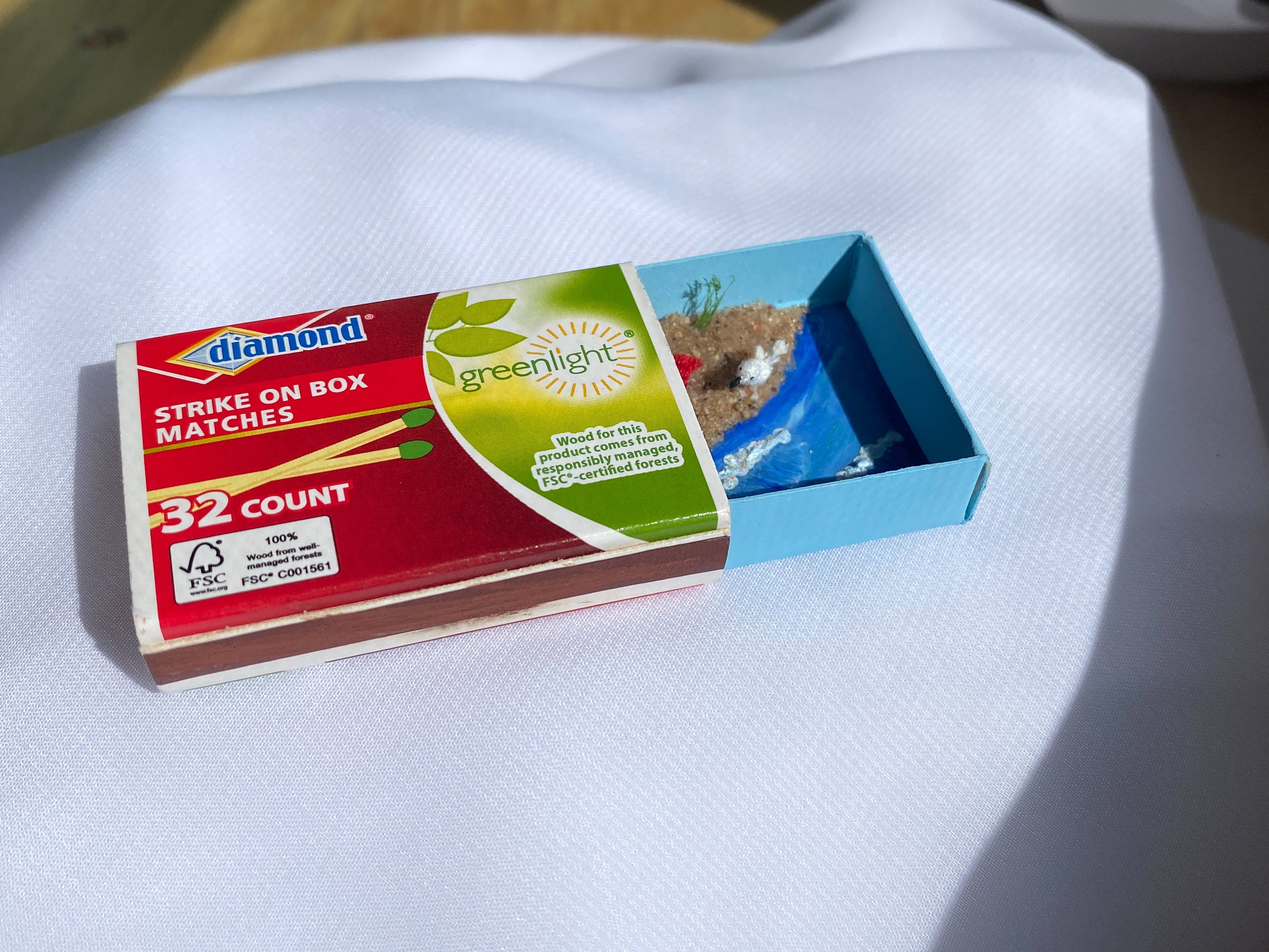 Matchbox Scene Beach Scene With Shorebird - Etsy