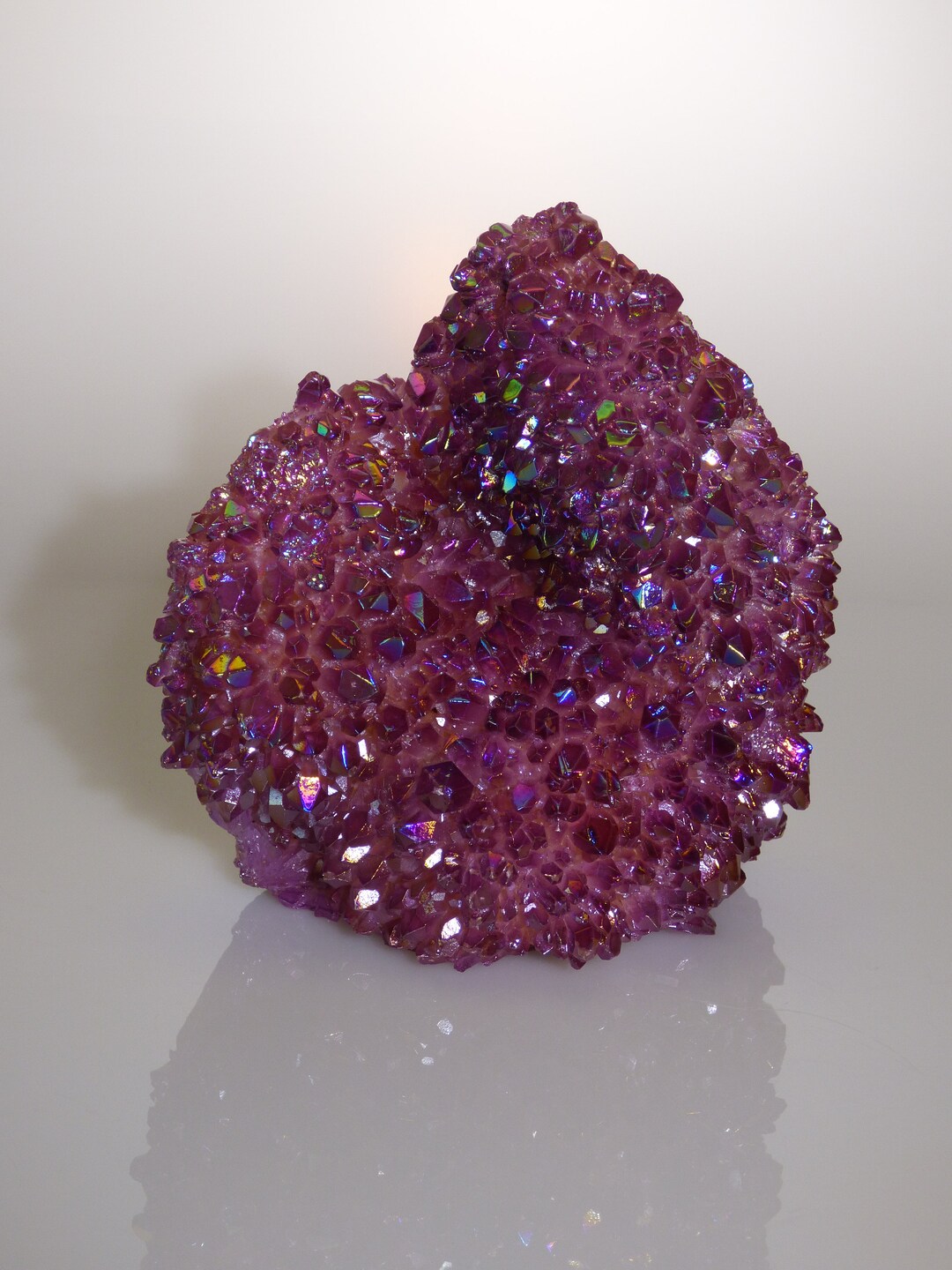XL Angel Aura Quartz Cluster Freeform | Aura Lite Geode Tower | Deep ...
