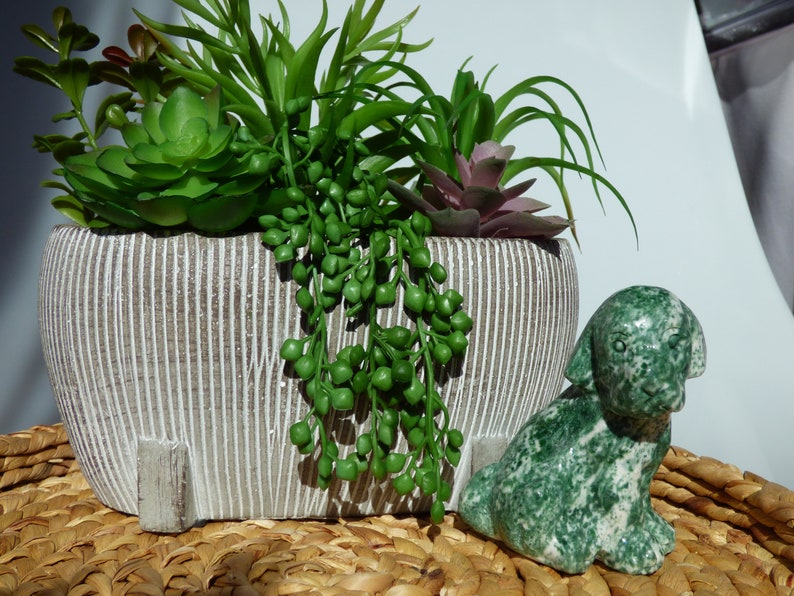 Dendritic Tree Agate Dog Carving | Tree Agate Décor | Stone of ...