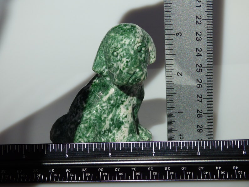Dendritic Tree Agate Dog Carving | Tree Agate Décor | Stone of ...