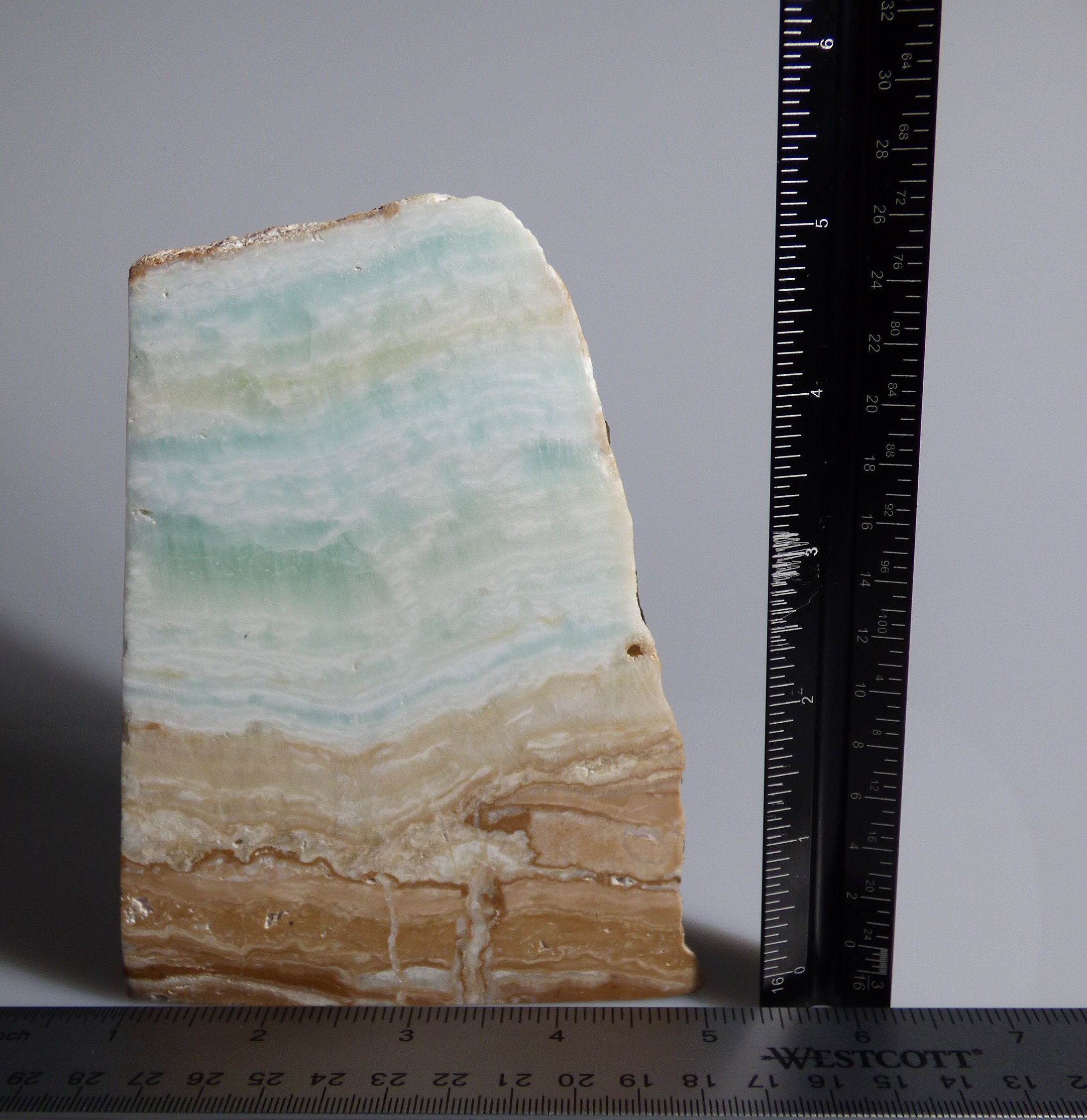Caribbean Blue Calcite Slab, Ocean Blue Calcite Piece, Crystal Slab ...