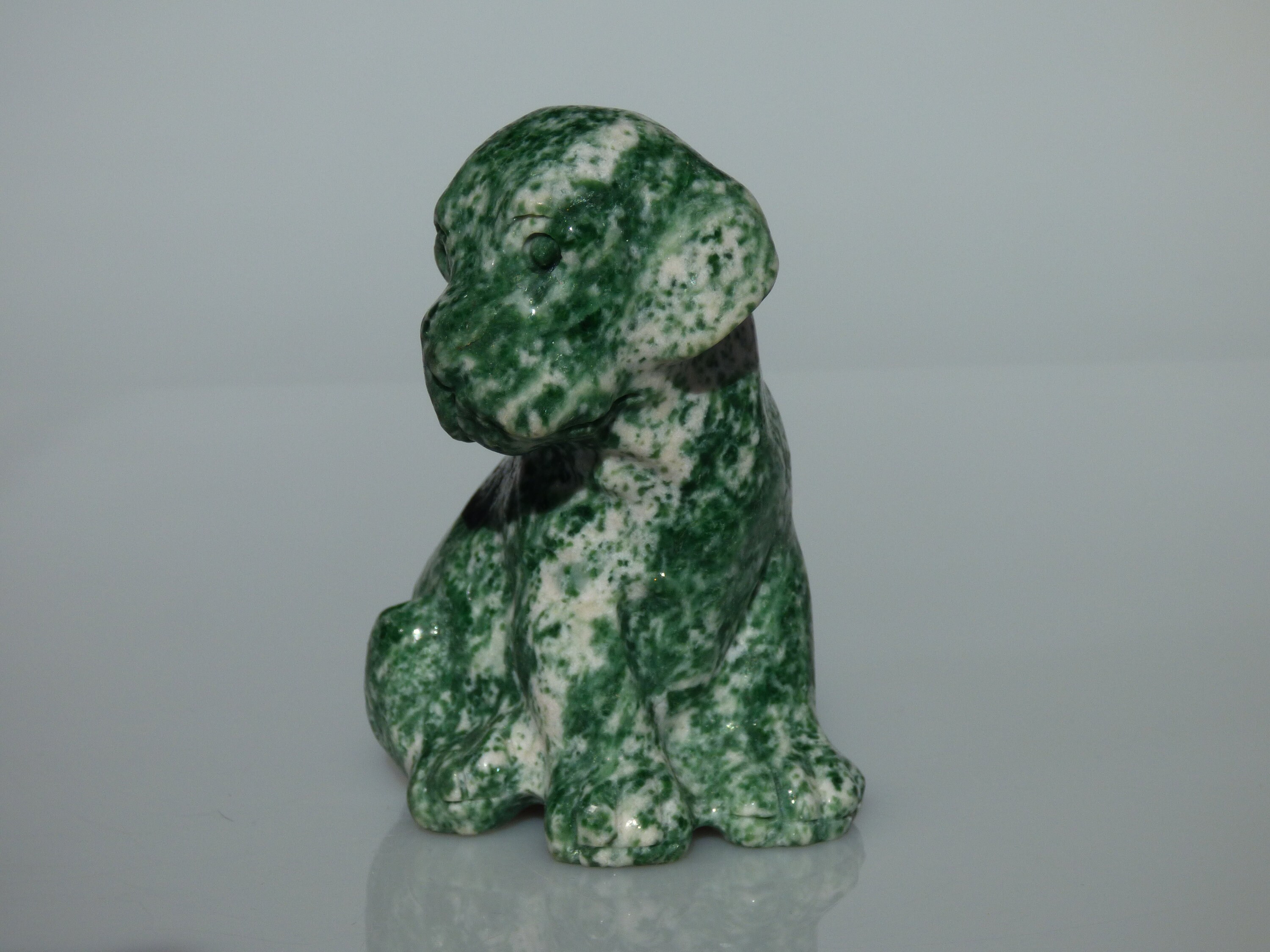 Dendritic Tree Agate Dog Carving | Tree Agate Décor | Stone of ...