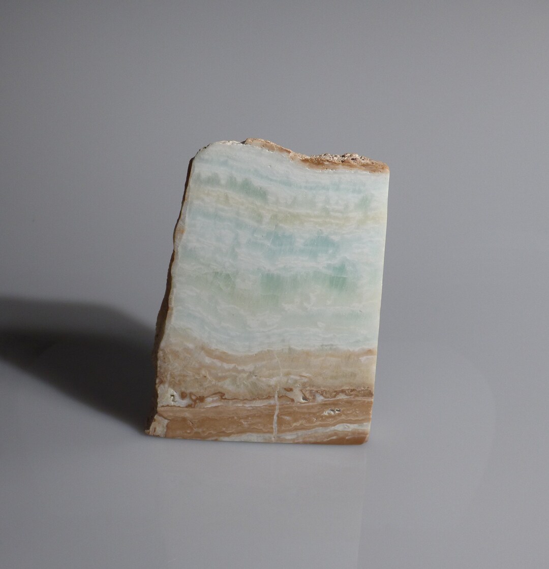 Caribbean Blue Calcite Slab, Ocean Blue Calcite Piece, Crystal Slab ...