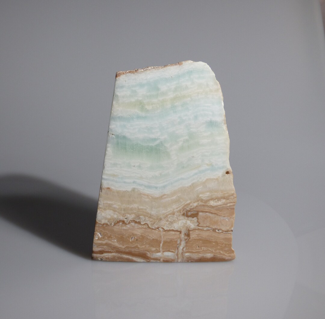Caribbean Blue Calcite Slab, Ocean Blue Calcite Piece, Crystal Slab ...