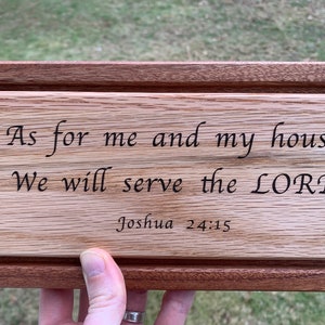 As for My and My House - Joshua 24:15 - Laser Engraved Scripture Art ...