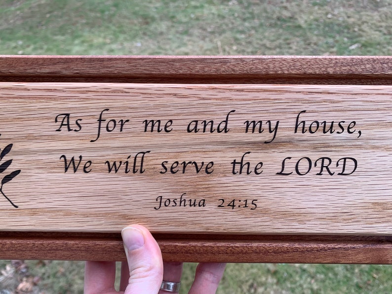As for My and My House - Joshua 24:15 - Laser Engraved Scripture Art ...