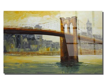 Brooklyn Bridge Oil Painting on Canvas - Etsy