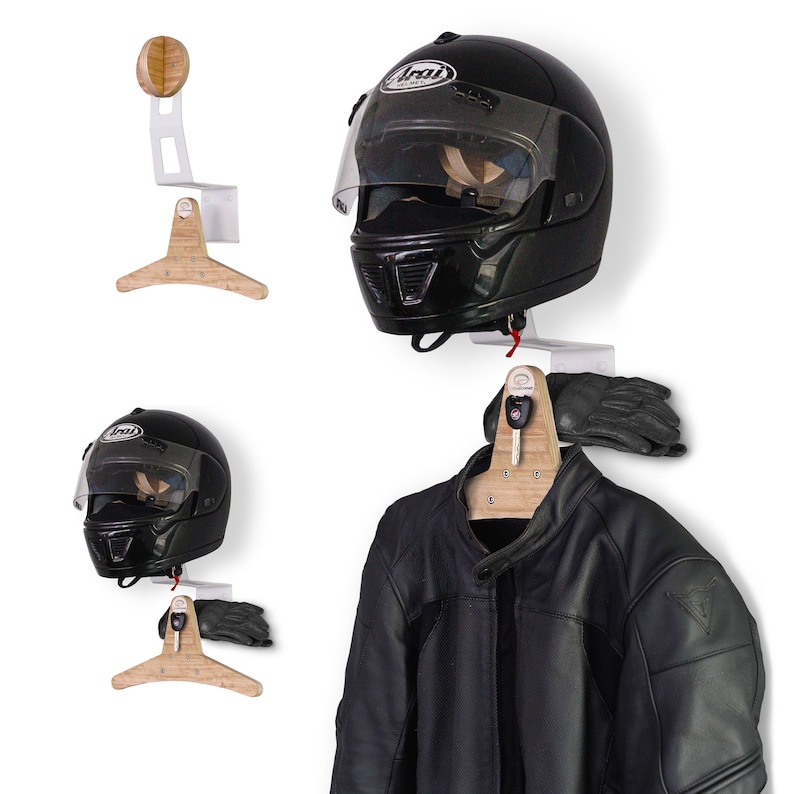 Helmet Stand Holder Hanger Motorcycle Gear Rack Hanger All-in-one ...